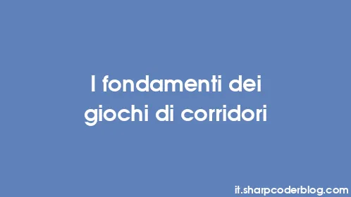 I fondamenti dei giochi di corridori - Thumbnail