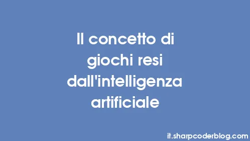 Il concetto di giochi resi dall'intelligenza artificiale - Thumbnail
