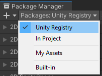 Registro Unity Package Manager