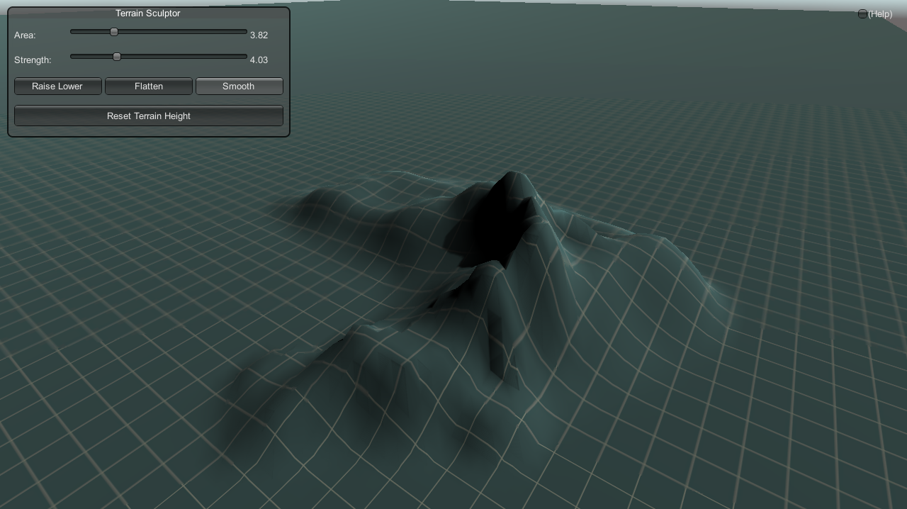 Editor del terreno in fase di runtime in Unity